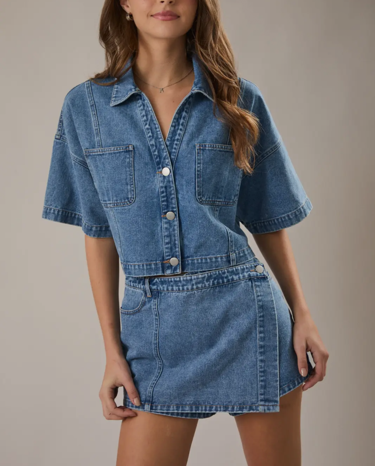 braelyn denim set – Pinit Co